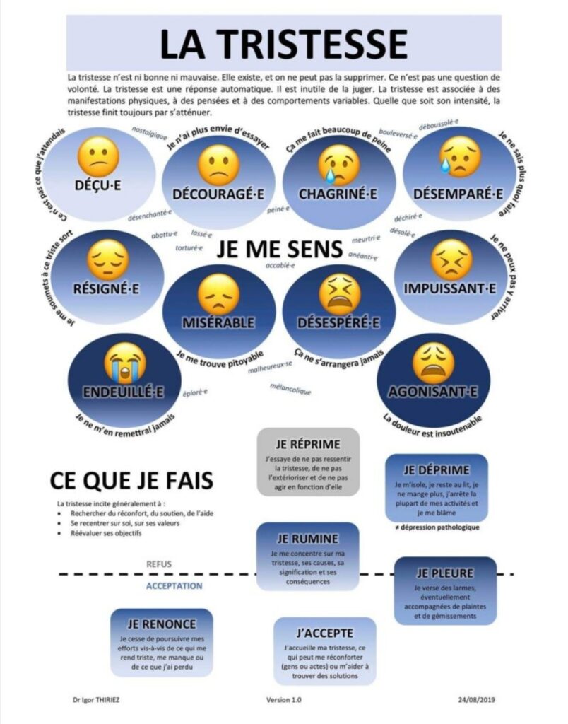 Émotion : la tristesse - Thérapies ACT Comportementales, Cognitives et ...